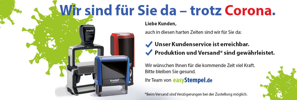 Stempel individuell Online bestellen und gestalten - 24h Service